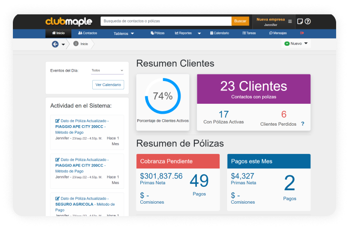 Clubmaple - CRM para agentes de seguros
